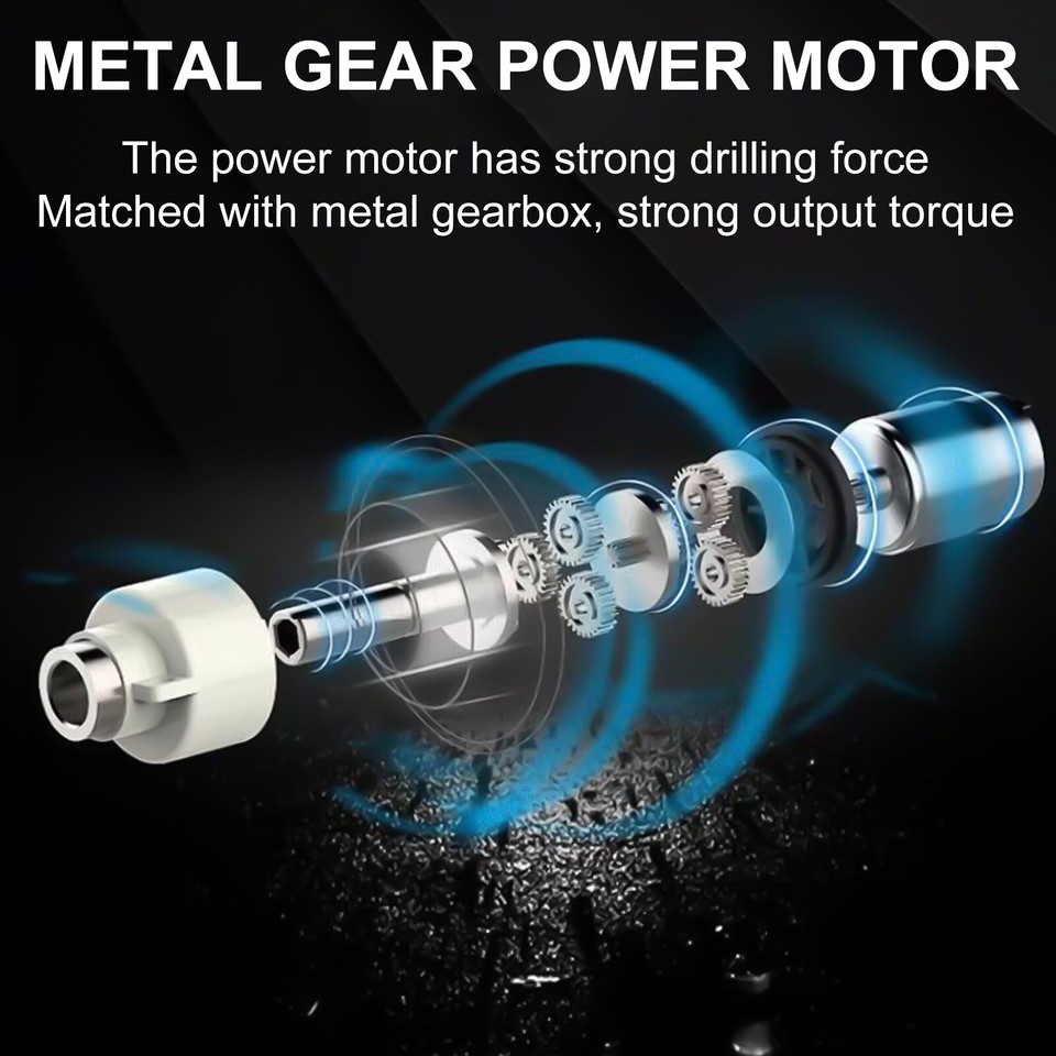 47pcs 3.6V Cordless Electric Screwdriver Set USB Charging Screw Gun w ...