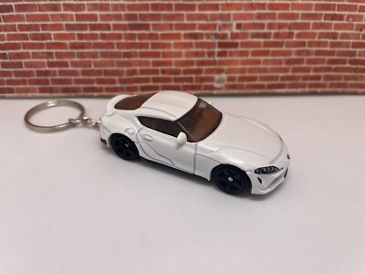KEYCHAIN for 20-23 TOYOTA GR SUPRA WHITE JDM AUTO CAR KEYS FOB RING ...