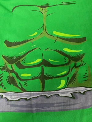 RARE ON SALE! Mens Incredible Hulk T-Shirt Large funny Hulk Abs work ...