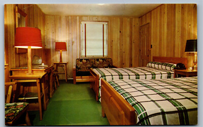 Postcard GA Room Interior Outpost Inn Roadside Hotel Motel Columbus ...