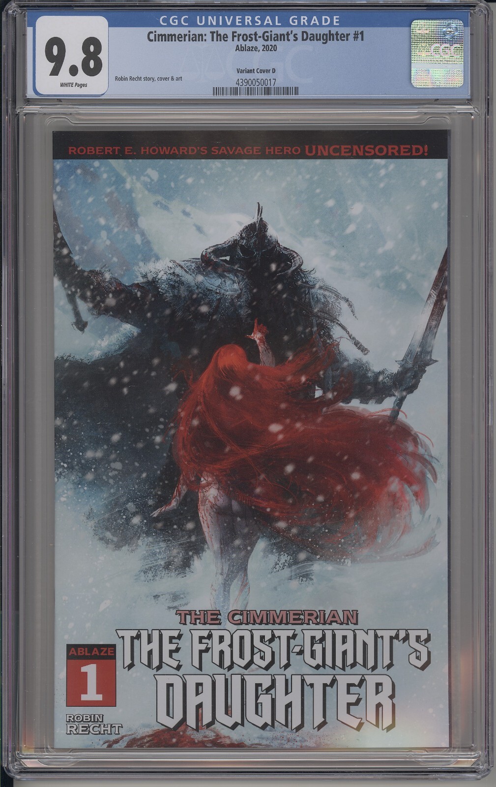 CIMMERIAN: THE FROST-GIANT'S DAUGHTER #1 - CGC 9.8 - VARIANT "D" BY ...