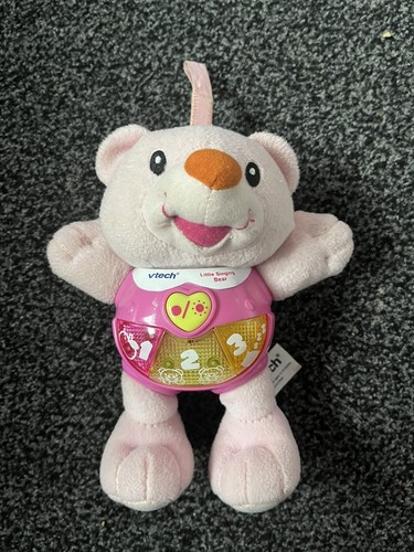 Vtech Little Singing Pink Bear Interactive Plush Musical Toy With Sound ...