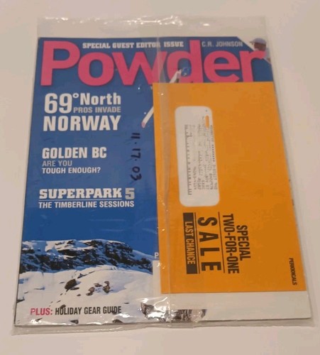 Powder Magazine Dec '03 Vol 32 #4 Sealed Subscription Guest Editor C.R ...
