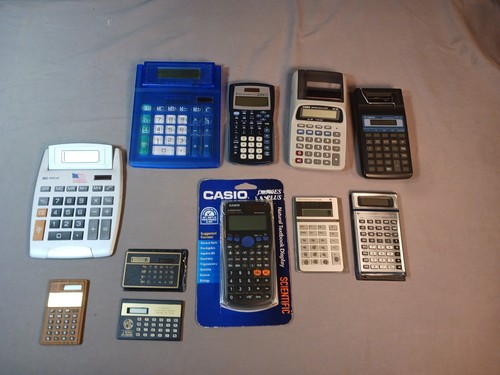 Lot Of Calculators 11 Total Texas Instruments. Casio, Canon, Financial ...