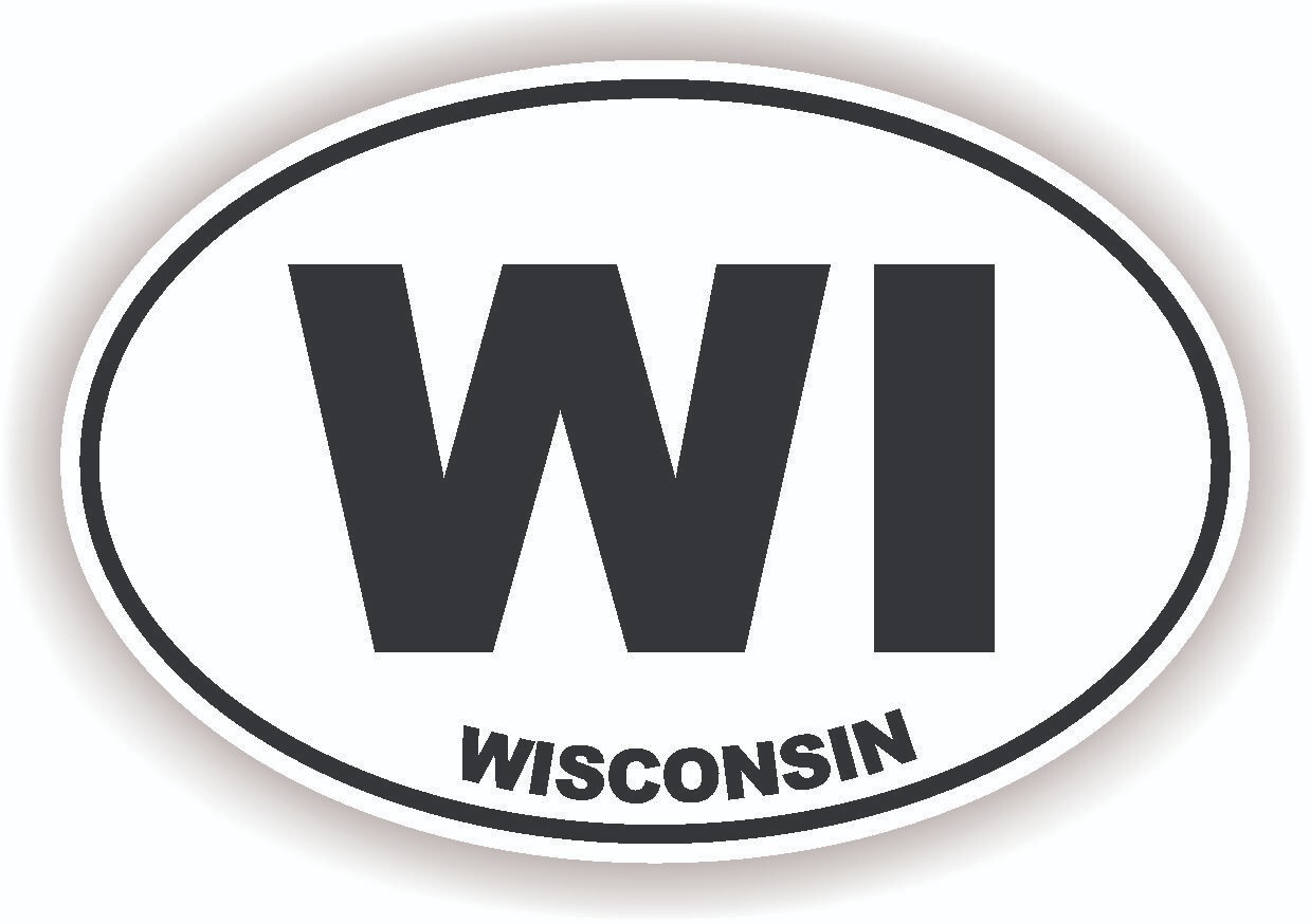 Wisconsin Oval Vinyl Decal Sticker State Car Diesel Truck Home WI USA ...