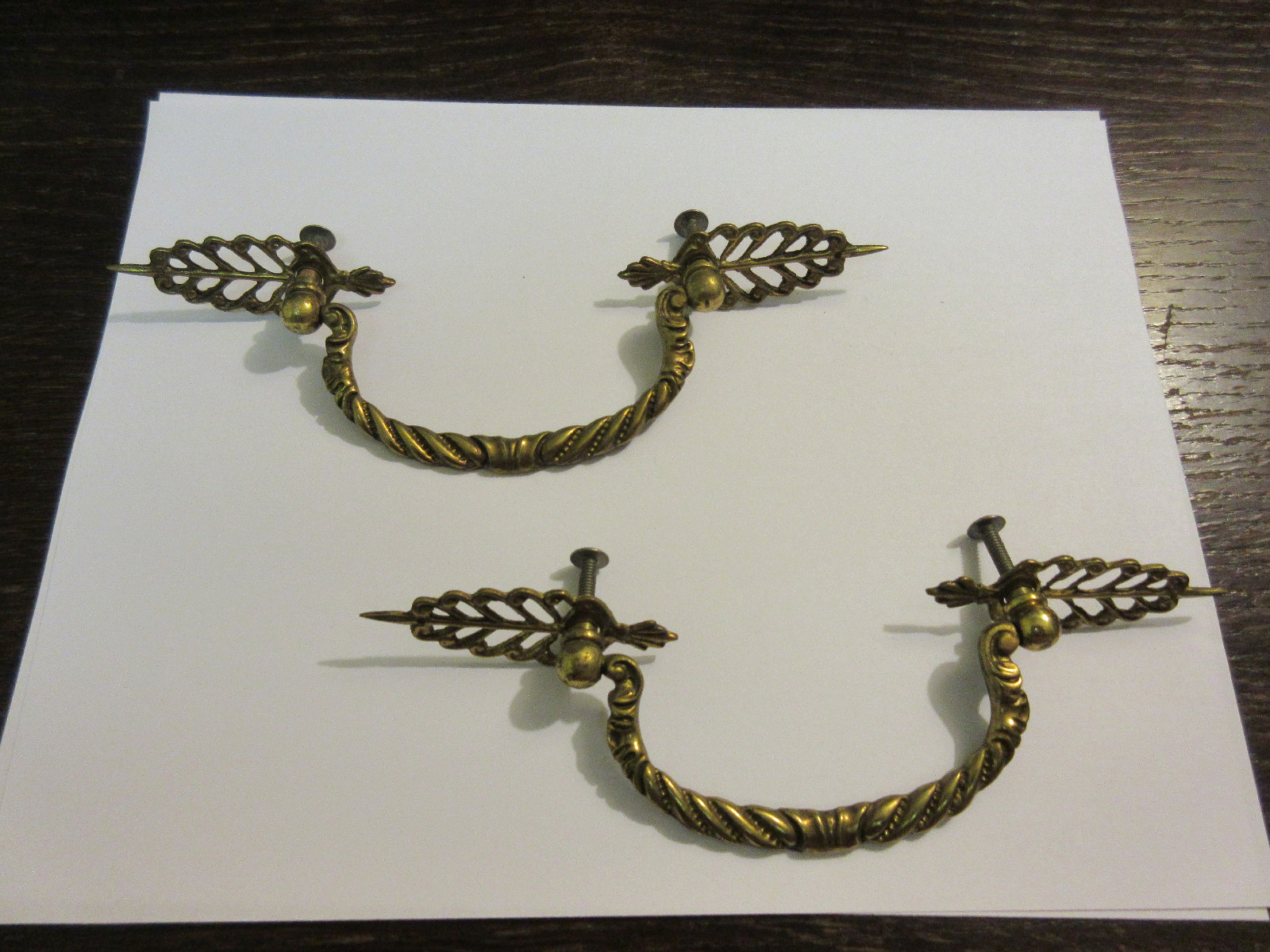 2 Regency Braided Rope Brass Hardware Drawer pull Handles Dresser ...