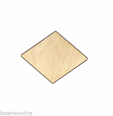 Rhombus Shape Unfinished Wood Shape Cut Out RS4233 Crafts Lindahl ...