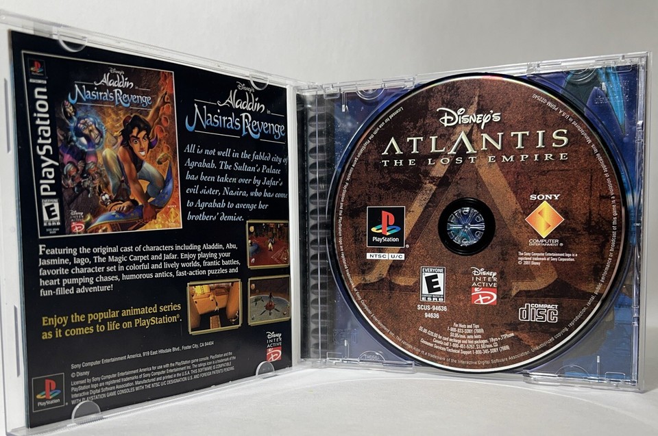Atlantis The Lost Empire Sony PlayStation CIB Rated E For Everyone Sony ...
