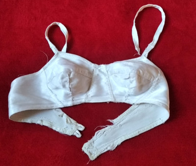 Vintage Soviet women's White bra brassiere satin USSR 1970s Ukraine ...
