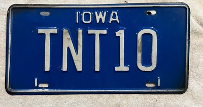 LICENSE PLATE IOWA VANITY TNT 10 | eBay