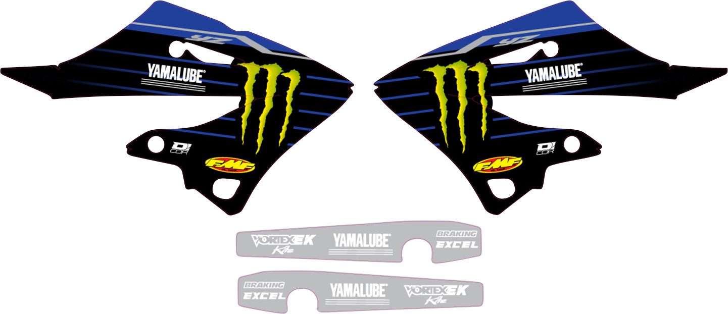 D'COR 2022 Star Racing Graphics Kit for 2022 Yamaha YZ125 YZ250 10-50 ...