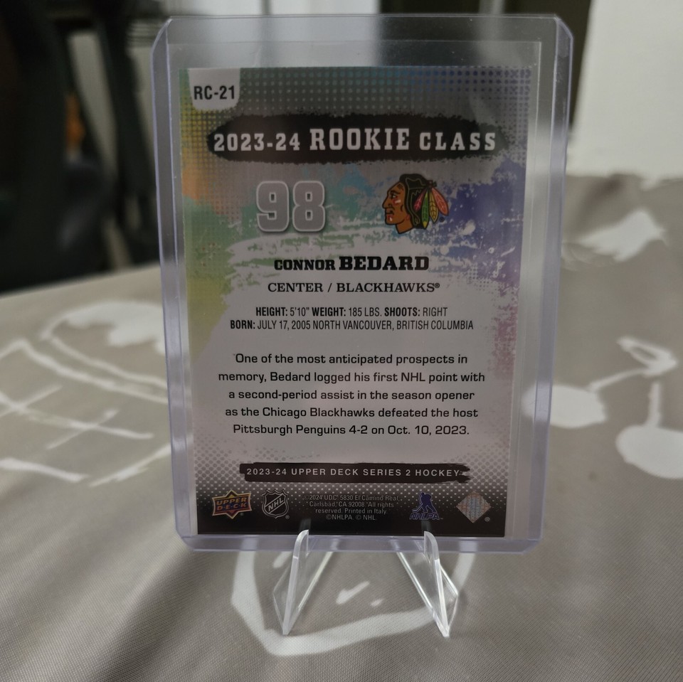 Connor Bedard 2023-2024 Upper Deck Series 2 Insert Rookie Class ...
