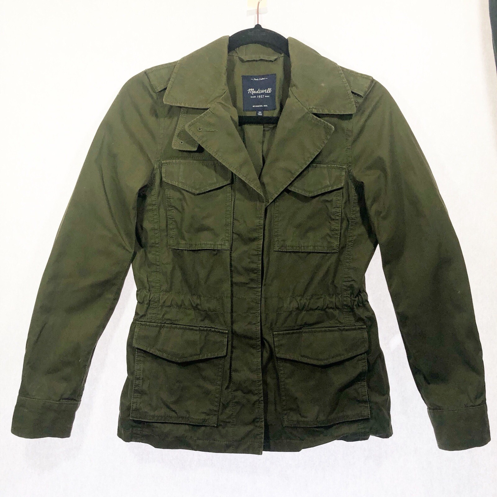 Madewell Womens Military Jacket Green Size XS Drawstr… - Gem