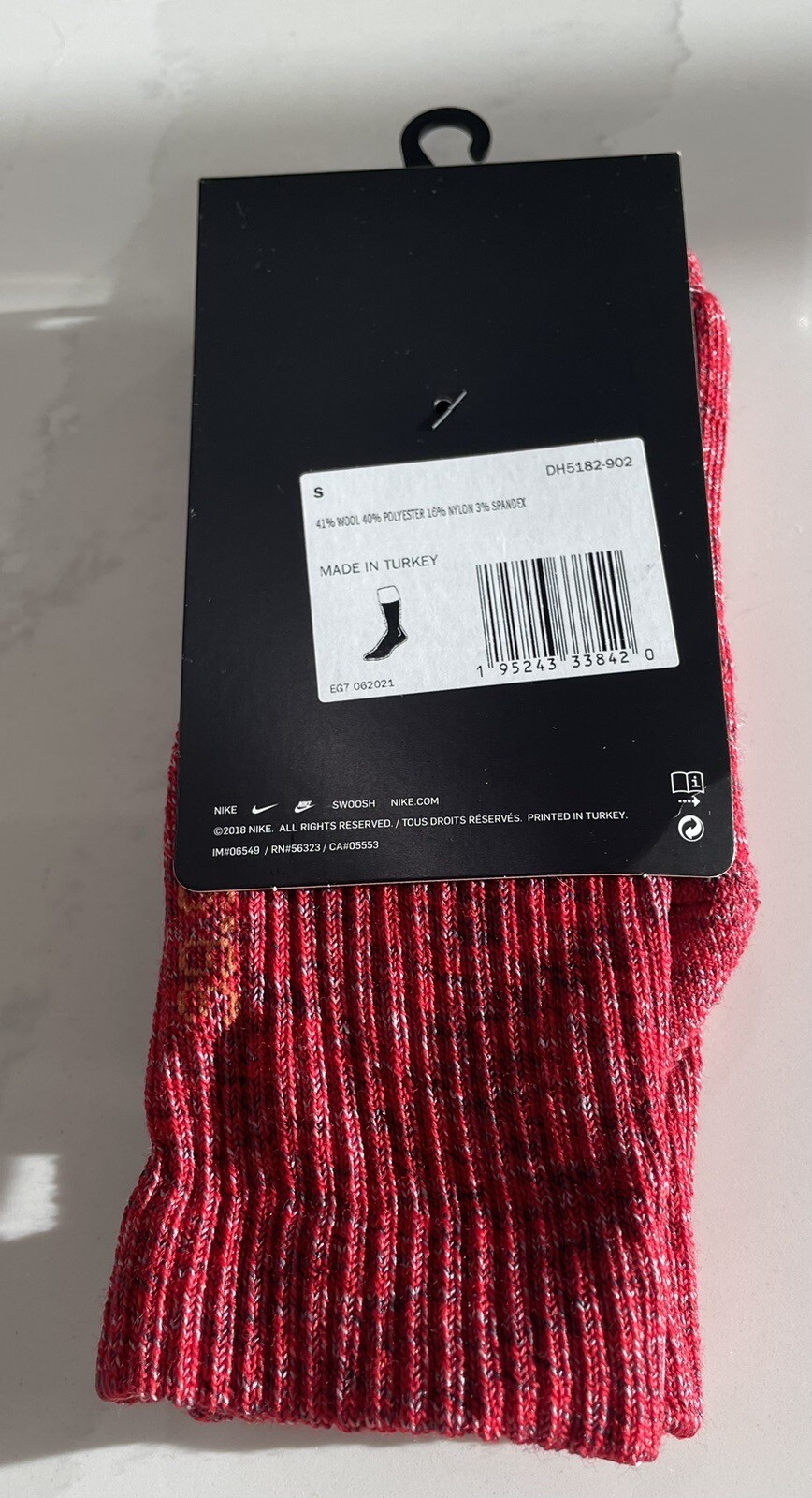 NIKE USA CREW SOCKS RED / MULTI WOMEN SMALL 4-6 STYLE DH5182-902 for ...