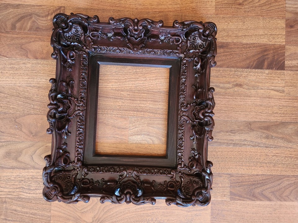 8x10 Vintage Picture Frame, Baroque Ornate Mahogany Frame, Classic ...