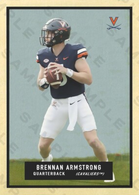 Brennan Armstrong Custom Art Football Card 1951 Topps Magic Design UVA ...