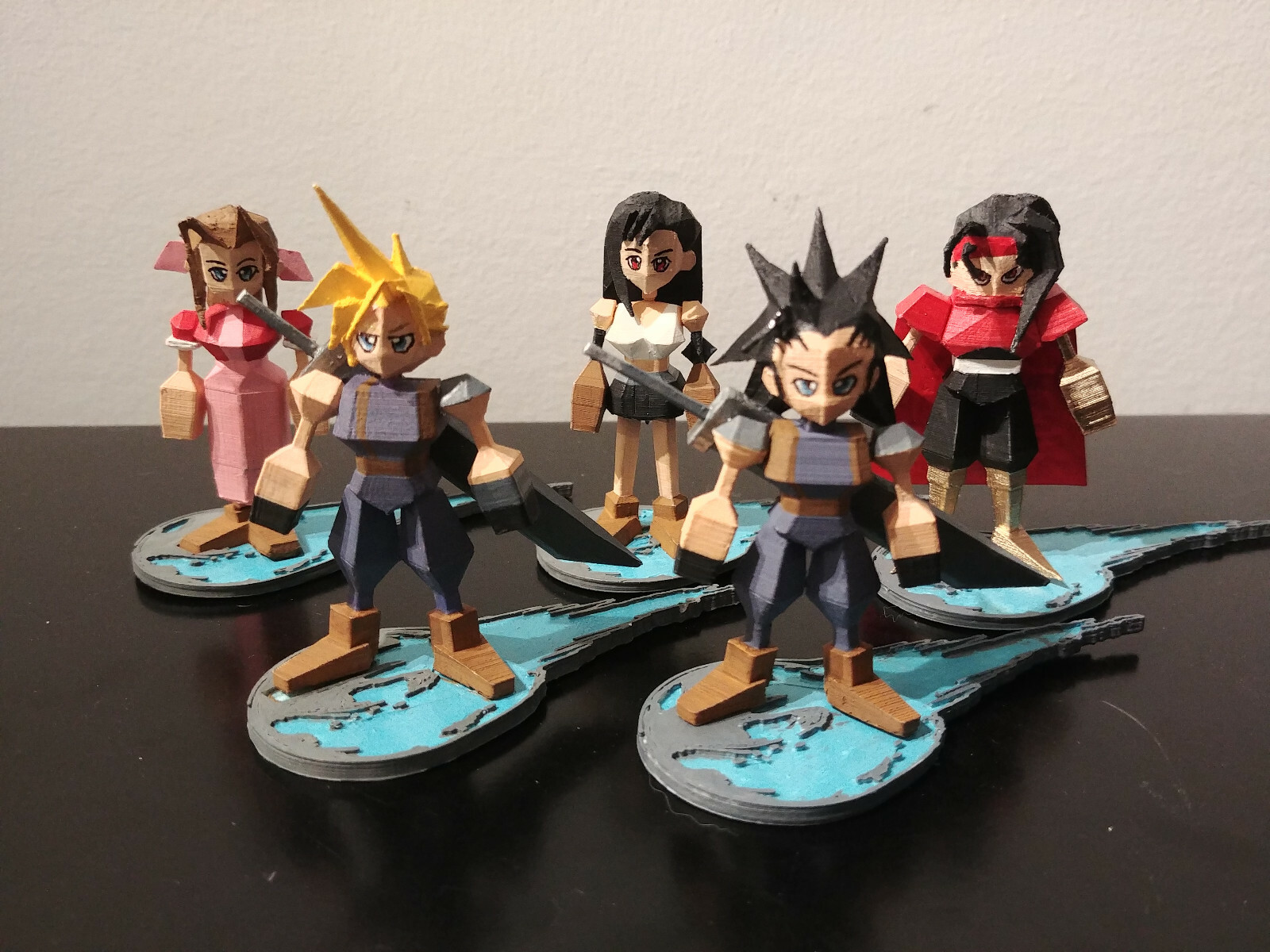 FF7 Final Fantasy 7 3D Printed Miniatures Figurines 9 Characters Cloud ...