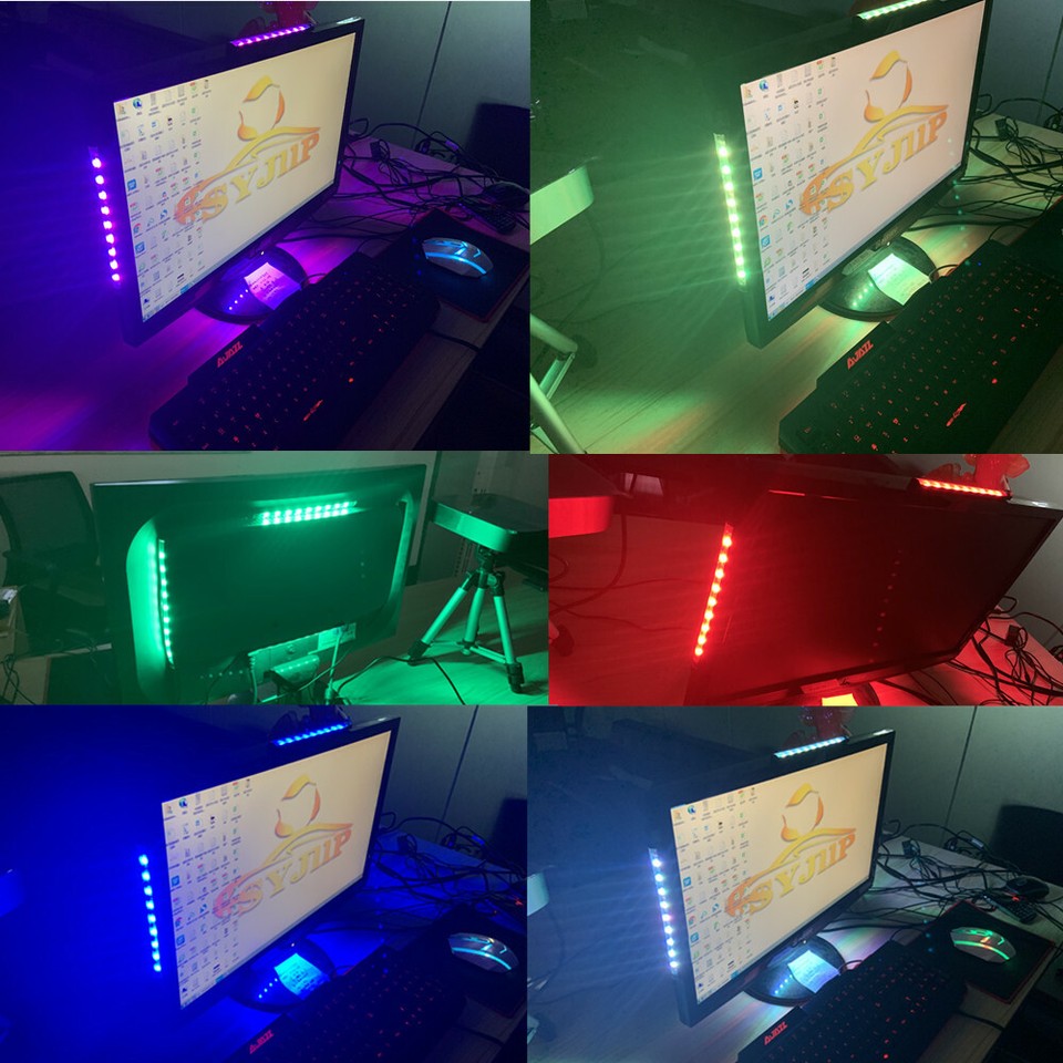 4pcs USB RGB Gaming LED Light Strip for PC Computer Case Decoration ...