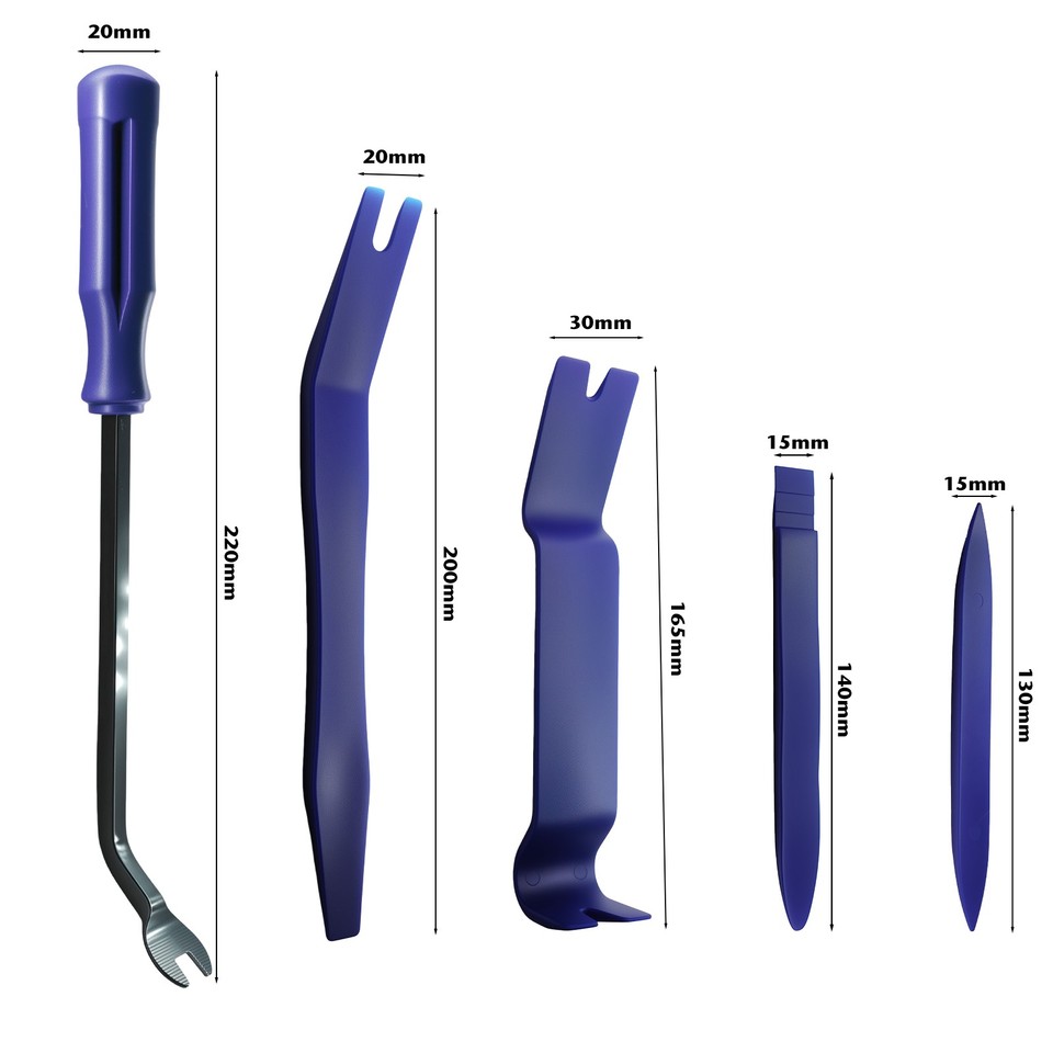 Auto Trim Removal Tool Kit Car Stereo Install Tools Dashboard Fastener ...