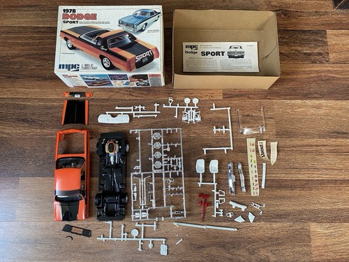 Vintage Open Box Partial Build Painted MPC 1978 Dodge Sport Model Car ...