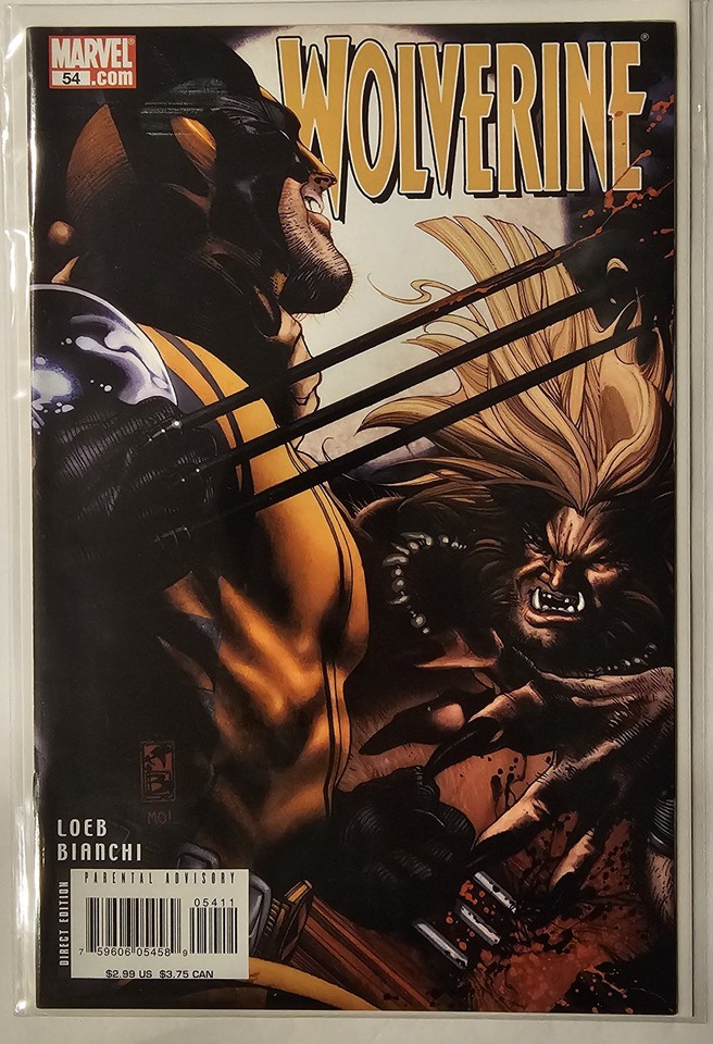 Lot of 10 Comics Wolverine #54 CVR A Sabretooth Logan X-Men Marvel 2007 ...