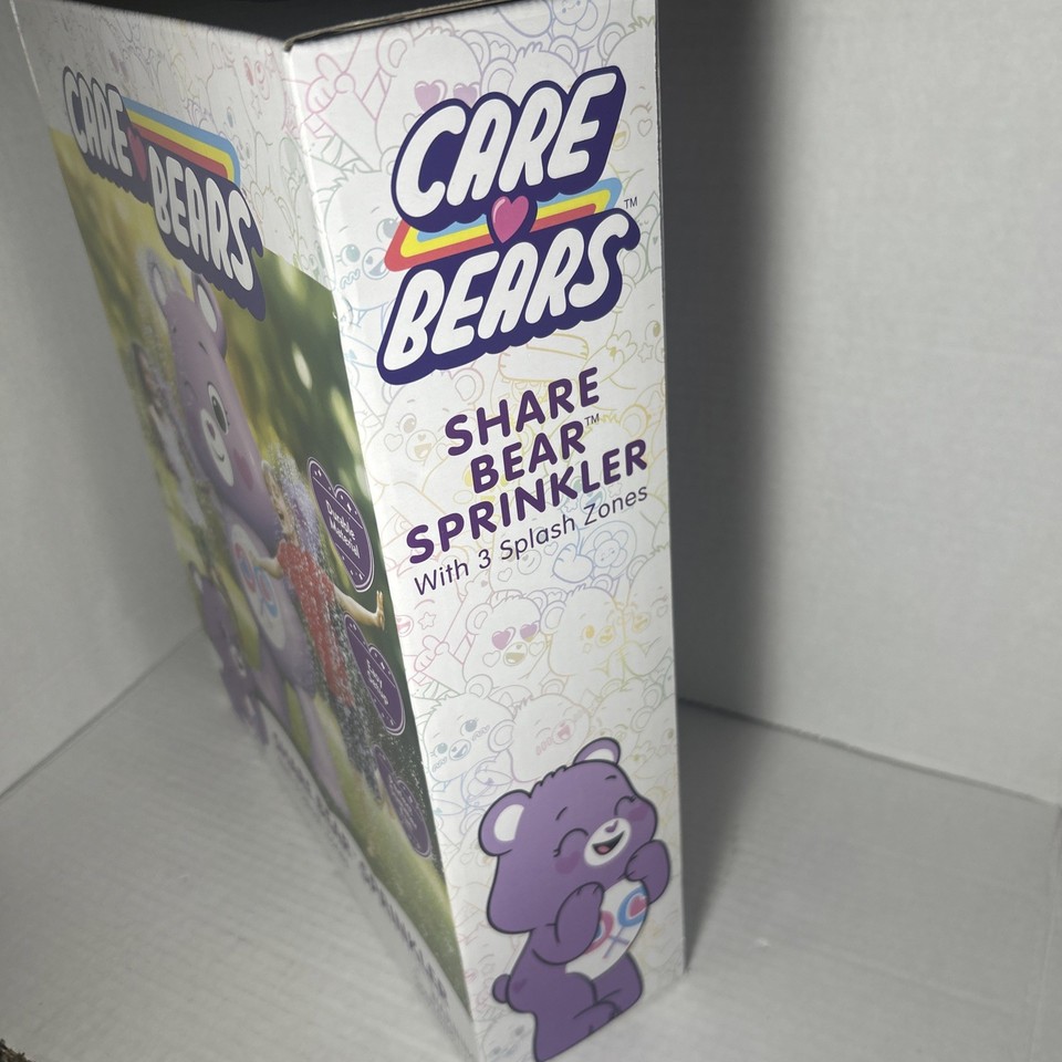 Care Bears XL Inflatable Purple Share Bear Sprinkler 3 Splash Zones ...