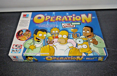 Operation The Simpsons MB Games 2005 Children's Board Complete TESTED ...