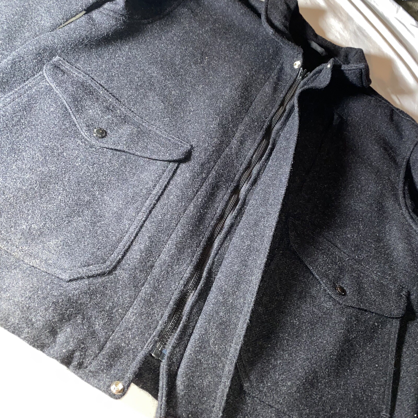 Vintage Filson Style 193 Virgin Wool Black Mackinaw B… - Gem