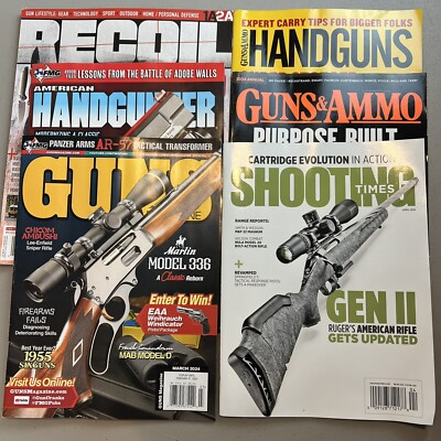 Lot of 6 Guns Magazine Issues Guns & Ammo Shooting Handguns Handgunner ...