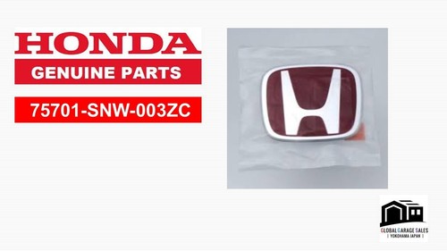 HONDA OEM 75701-SNW-003ZC Civic FD2 Type R REAR EMBLEM Badge RED SILVER ...