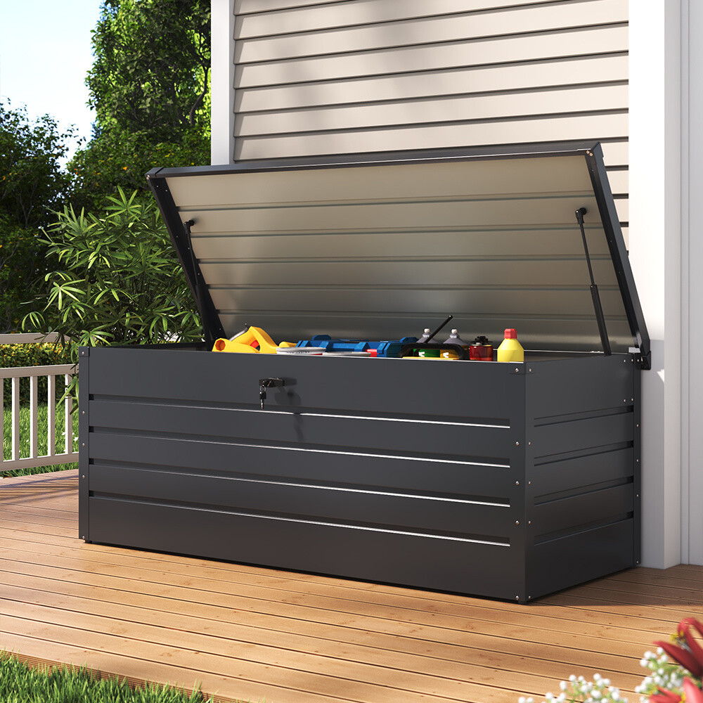 Lockable Outdoor Storage Box Amazon.com : YITAHOME 120 Gallon Large