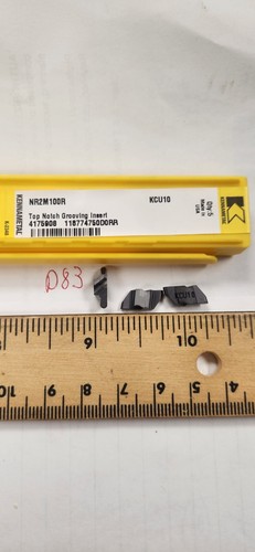 KENNAMETAL NR2M100R KCU10 TOP NOTCH GROOVING INSERTS 3 PCS .078" Full R ...