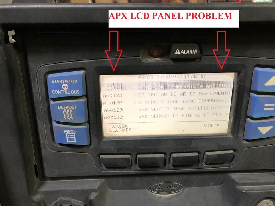 Carrier Transicold APX Display Module 12-00663-64 SDGG240128-01 76 ...