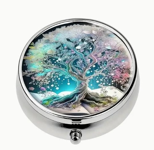 Fancy 3 Compartment Tree of Life Pill Box | eBay