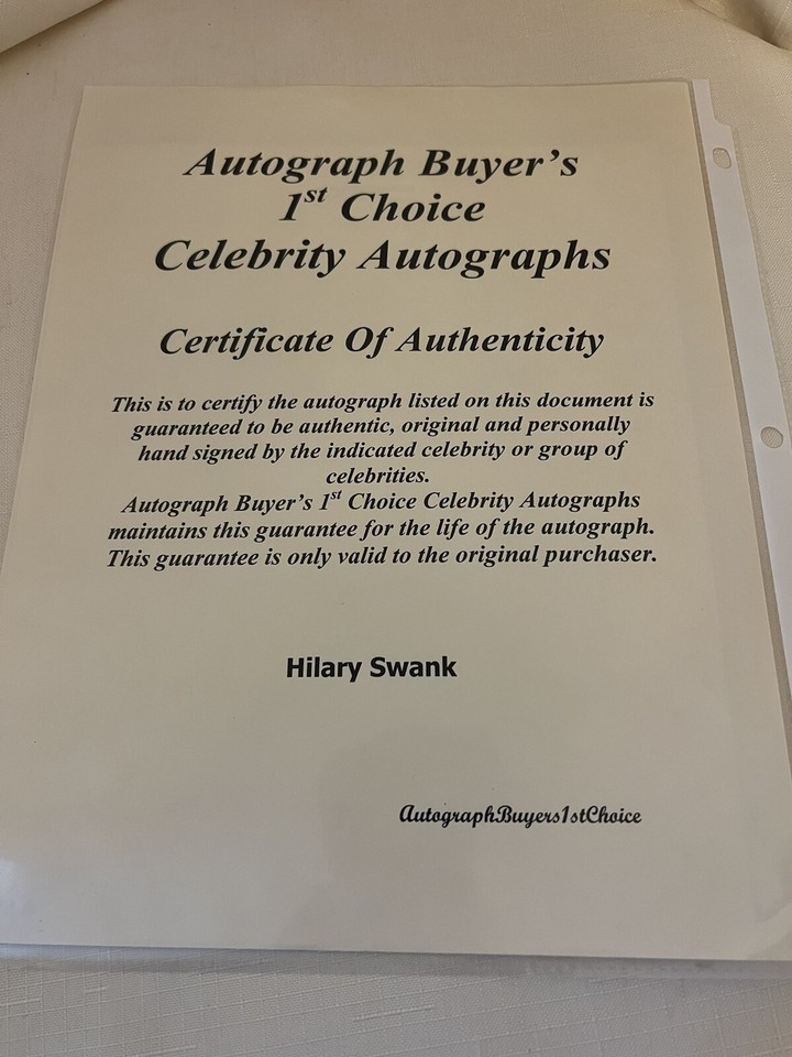 Hilary Swank Signed 8x10 Picture autographed Photo + COA | eBay