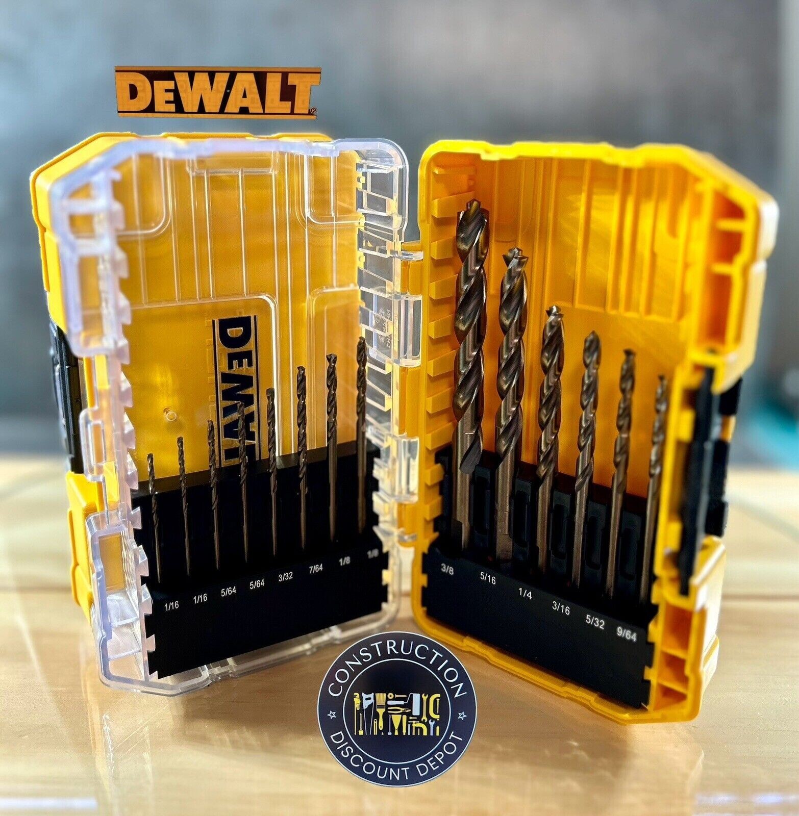 DEWALT 14-Piece Assorted Jobber Length Pilot Point Drill Bit Set W ...