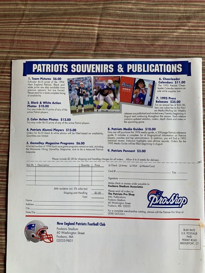 1995 NEW ENGLAND PATRIOTS SIDELINE REPORT MAGAZINE TY LAW ROOKIE ...