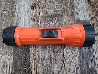 BRIGHT STAR 2117 Orange Flashlight D Battery Powered Intrinsically Safe ...