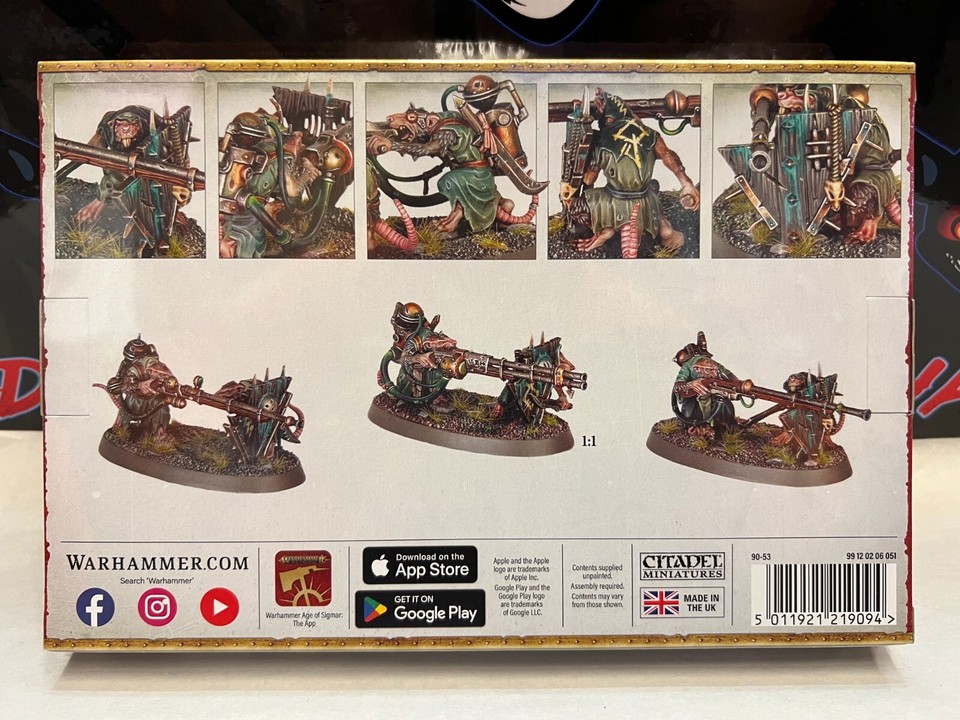 GAMES WORKSHOP WARHAMMER AOS SKAVEN WARPLOCK JEZZAILS MODEL KIT AGE OF ...