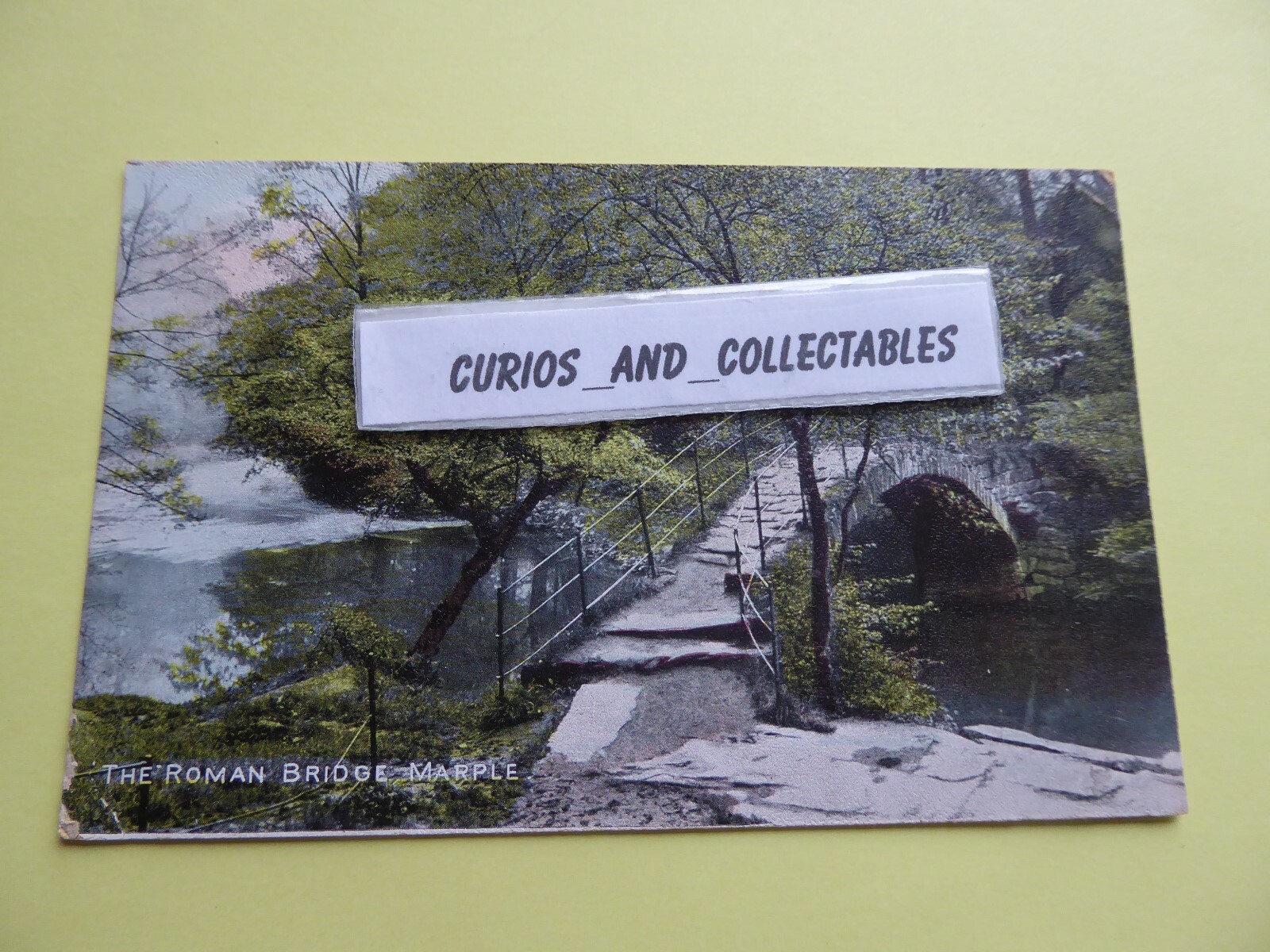 The Roman Bridge, Marple Postcard by Mrs A Alsop The Library Marple ...