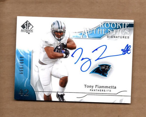 2009 SP Authentic #330 Tony Fiammetta Autograph RC 699/999 Carolina ...