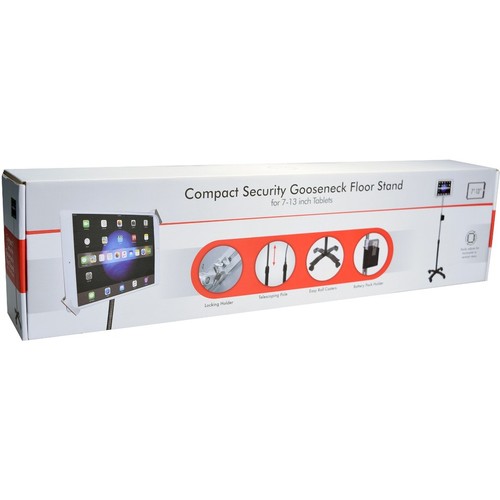 CTA Digital Compact Security Gooseneck Floor Stand 7-13" Inch Tablets ...