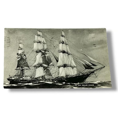 Postcard An Old Square Rigger Tall Ship Divided Back Card D392 | eBay