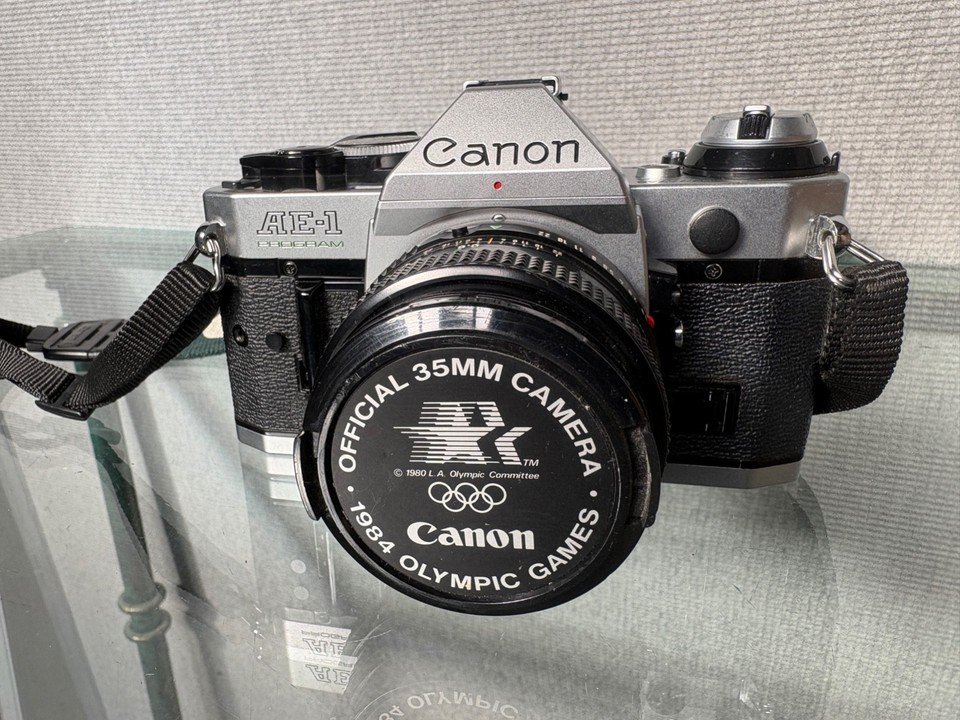 Canon AE-1 Program Camera W/FD 50mm f1.8 Lens, Canon Branded Lens Cap ...