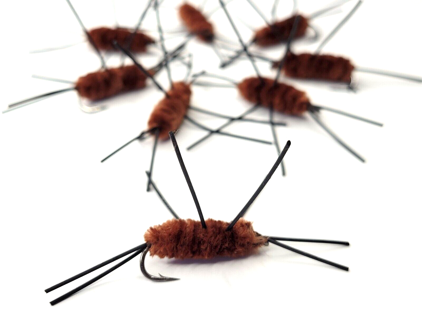 Girdle Bug - Coffee/Black - (4) #8 Pats Rubber Legs - Fly Fishing ...