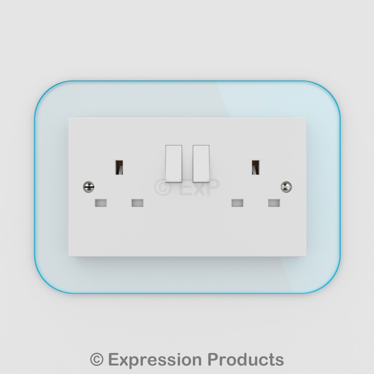 Double / Single Light Switch / Plug Socket Back Plate Finger Surround ...