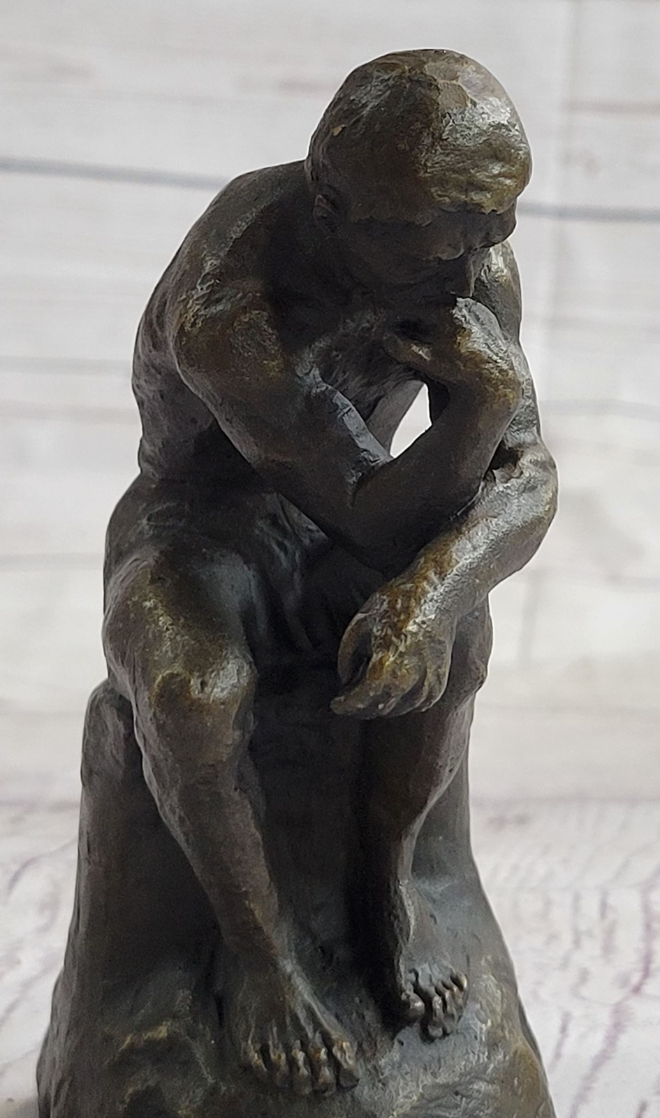 Auguste Rodin The Thinker Thinking Man Nude Male Figure Bronze ...