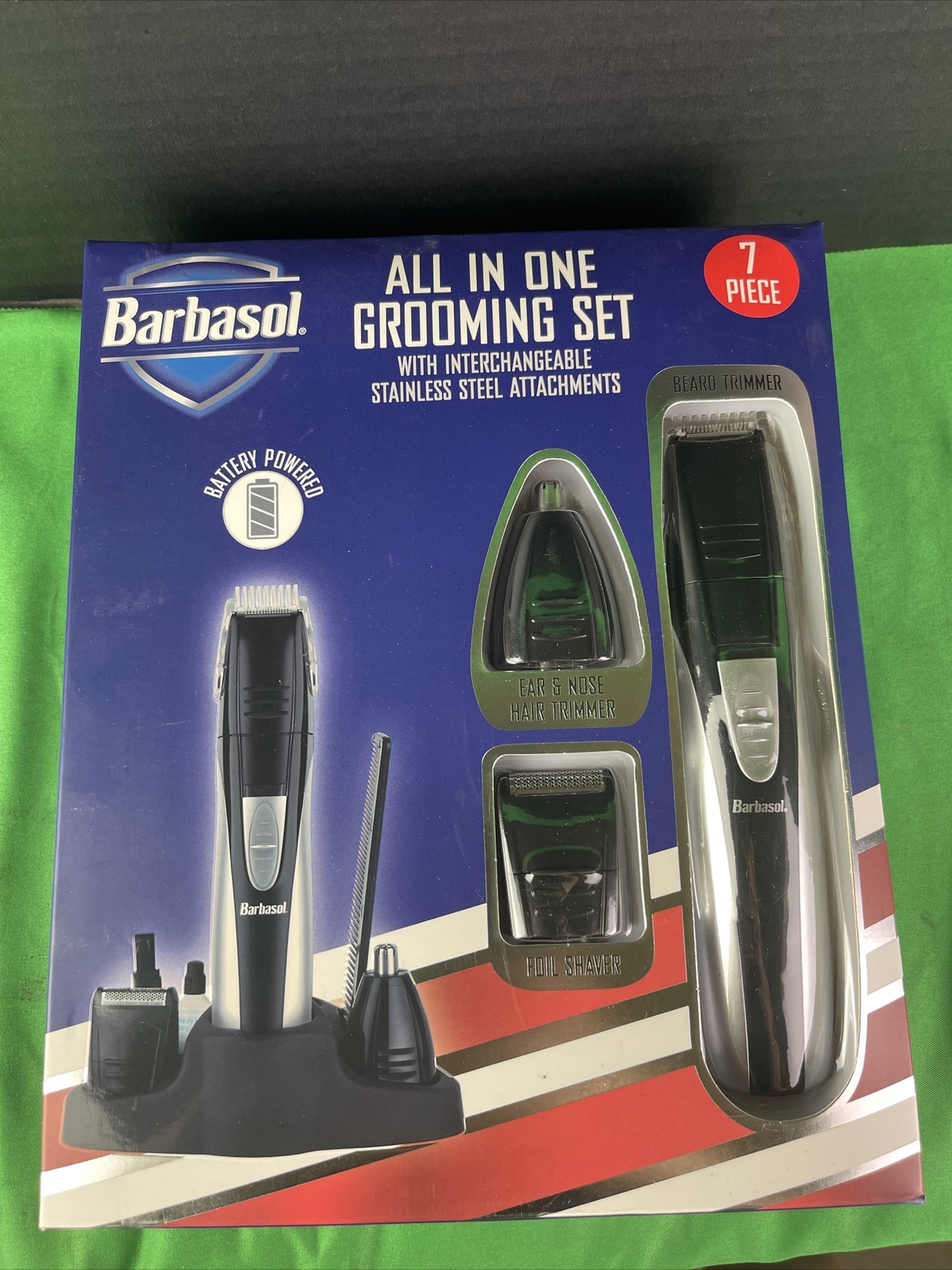 Barbasol - All in 1 Grooming Set 7-Piece Beard Shaving Trimmers Nose ...