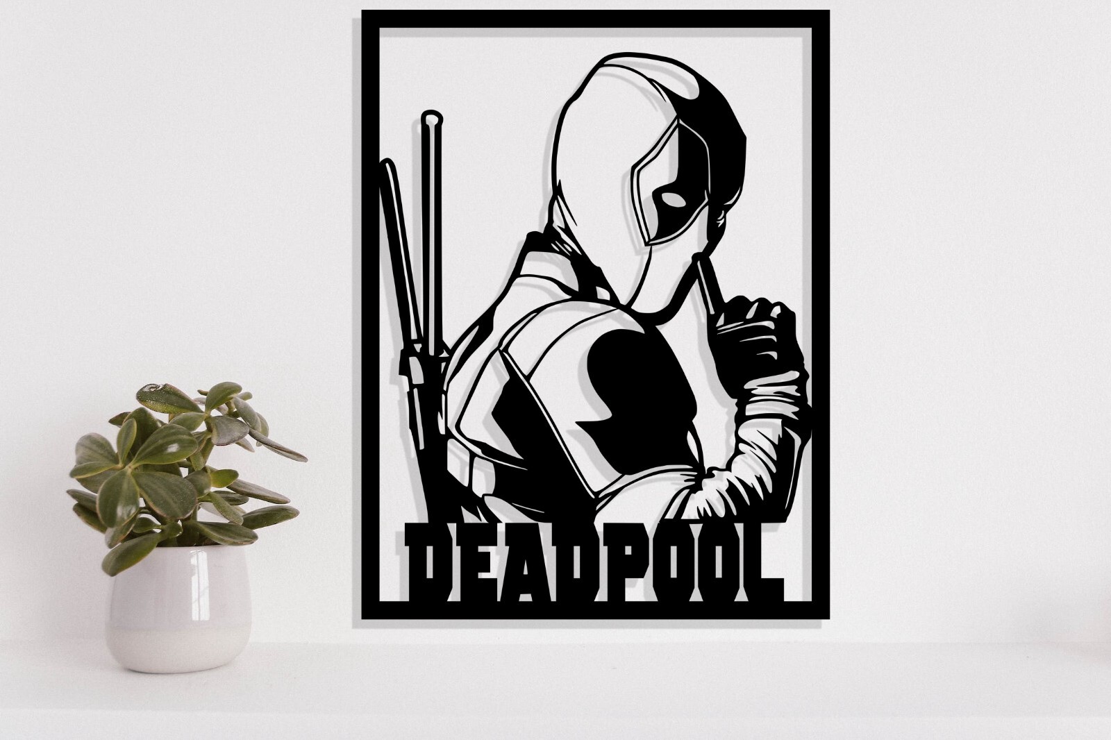Deadpool metal laser cut vector files dxf, | Grelly USA
