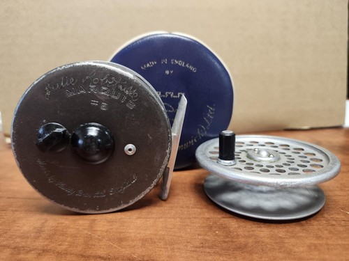 HARDY BROS ALNWICK LTD MARQUIS #5 FLY REEL ORIGINAL LEATHER CASE + 1 ...